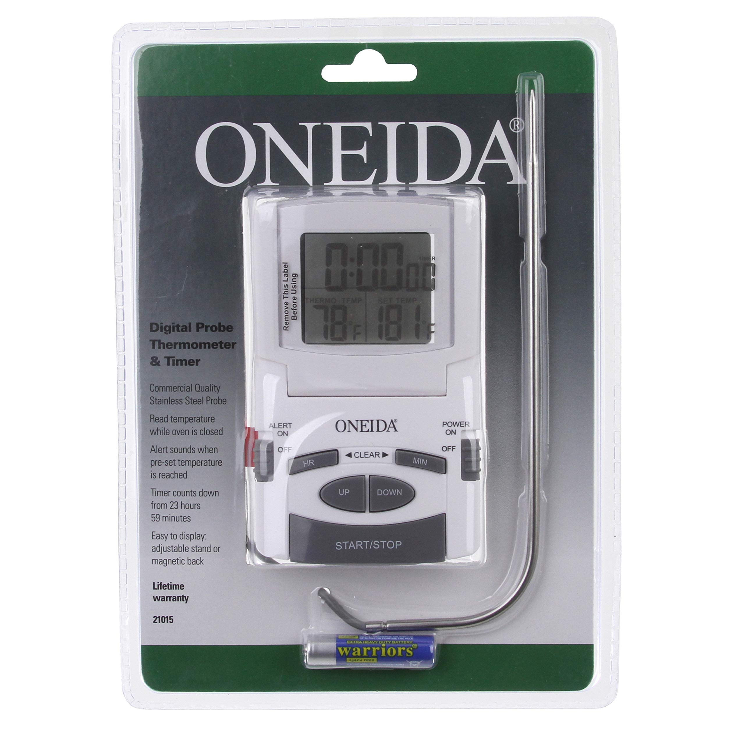Oneida Digital Probe Thermometer/ Timer - Oven Meat Food Temperature ...