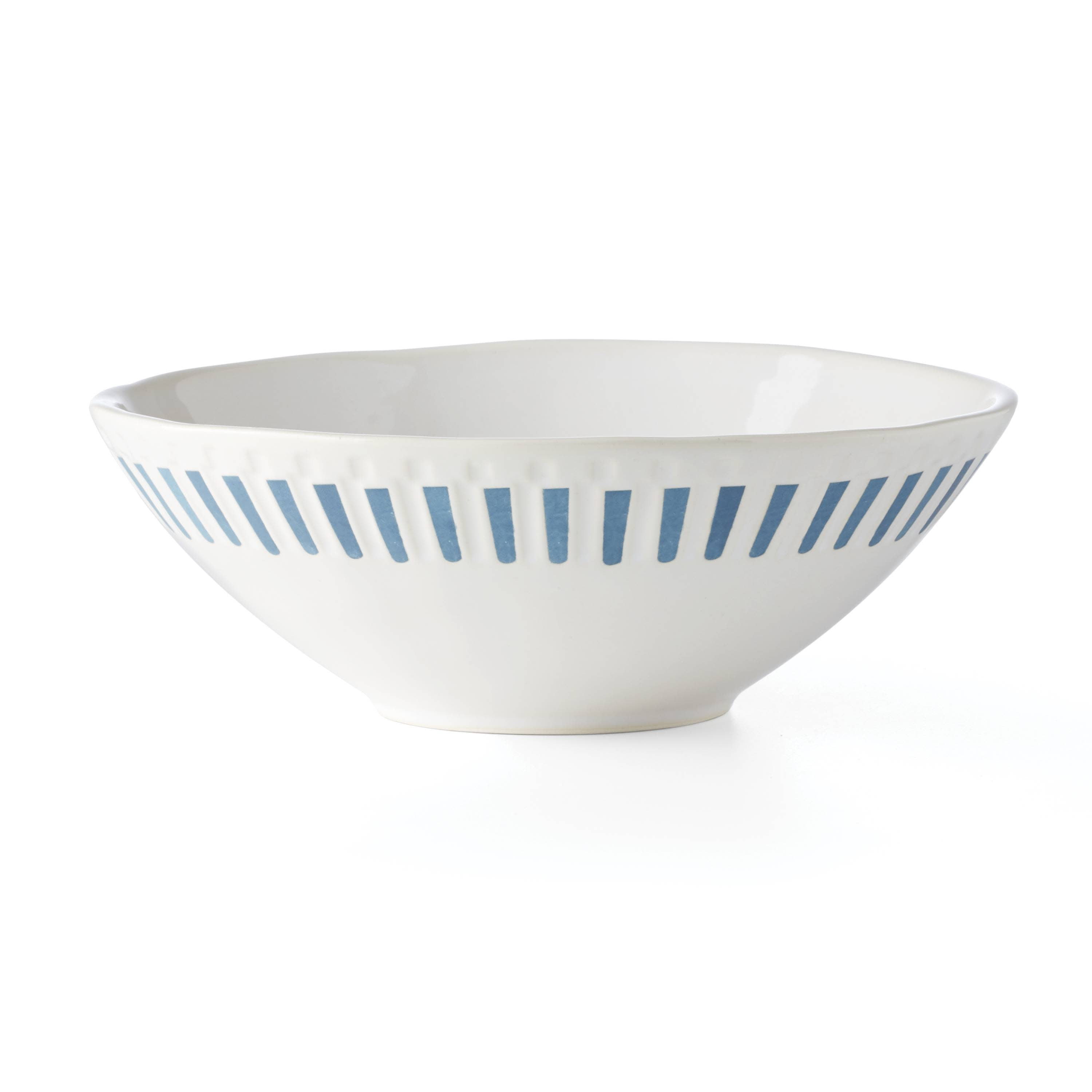 Oneida Entertain 365 Artisanal Stripe 48 oz Stoneware Serving Bowl ...