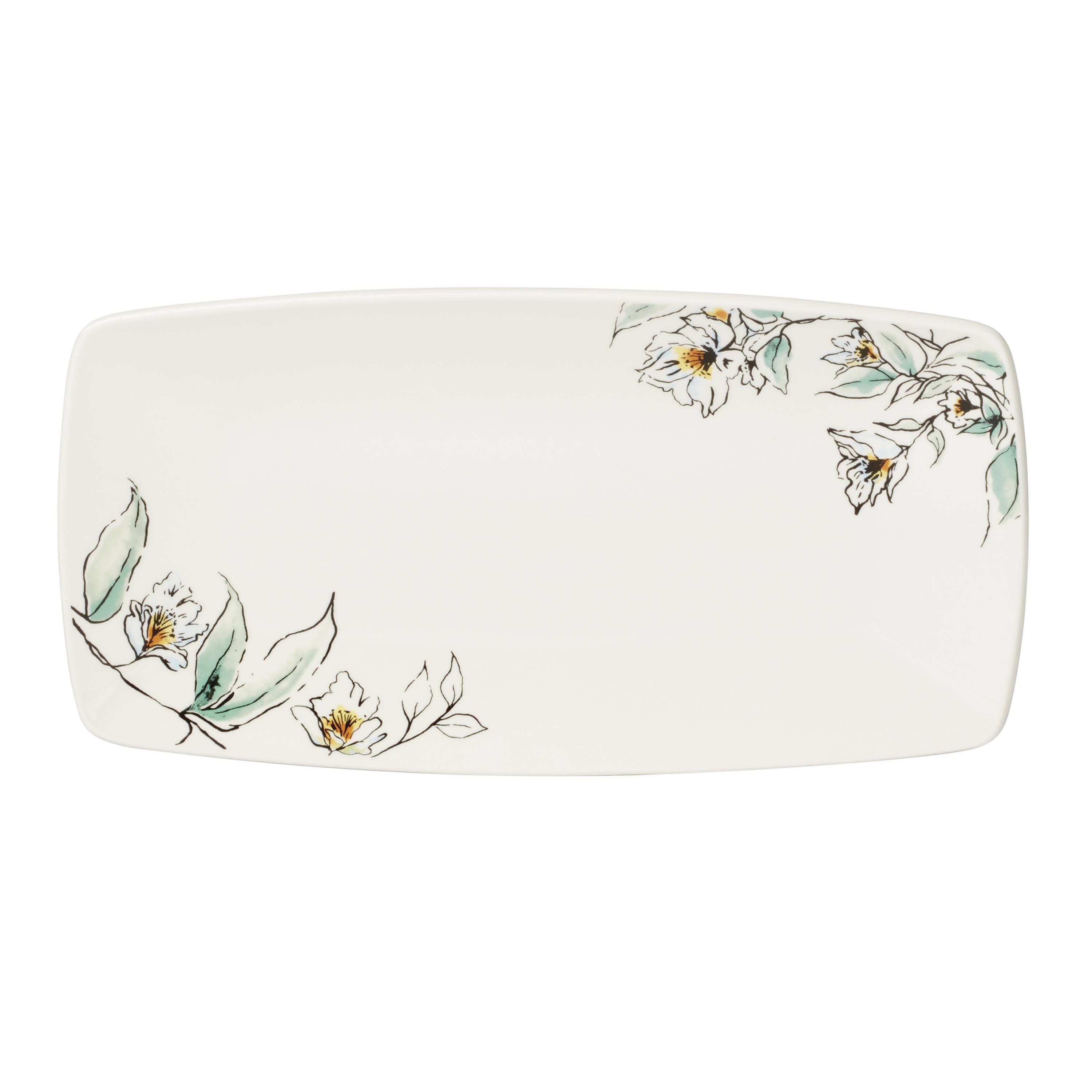 Oneida Entertain 365 Botanica Porcelain Hors d'Oeuvres Serving Tray ...