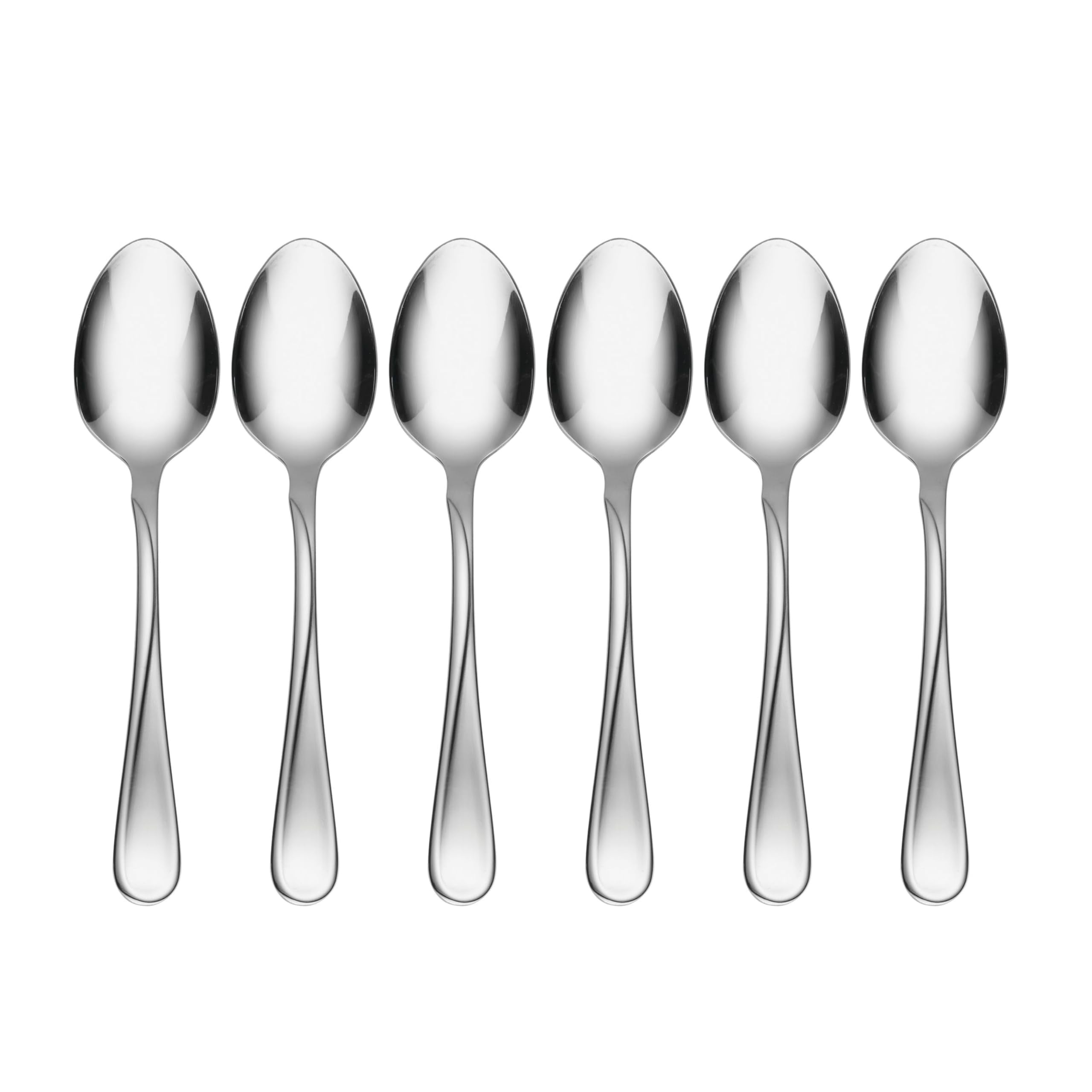 Oneida Flight Polished Stainless Steel Teaspoons, 6 Count, Durable and ...