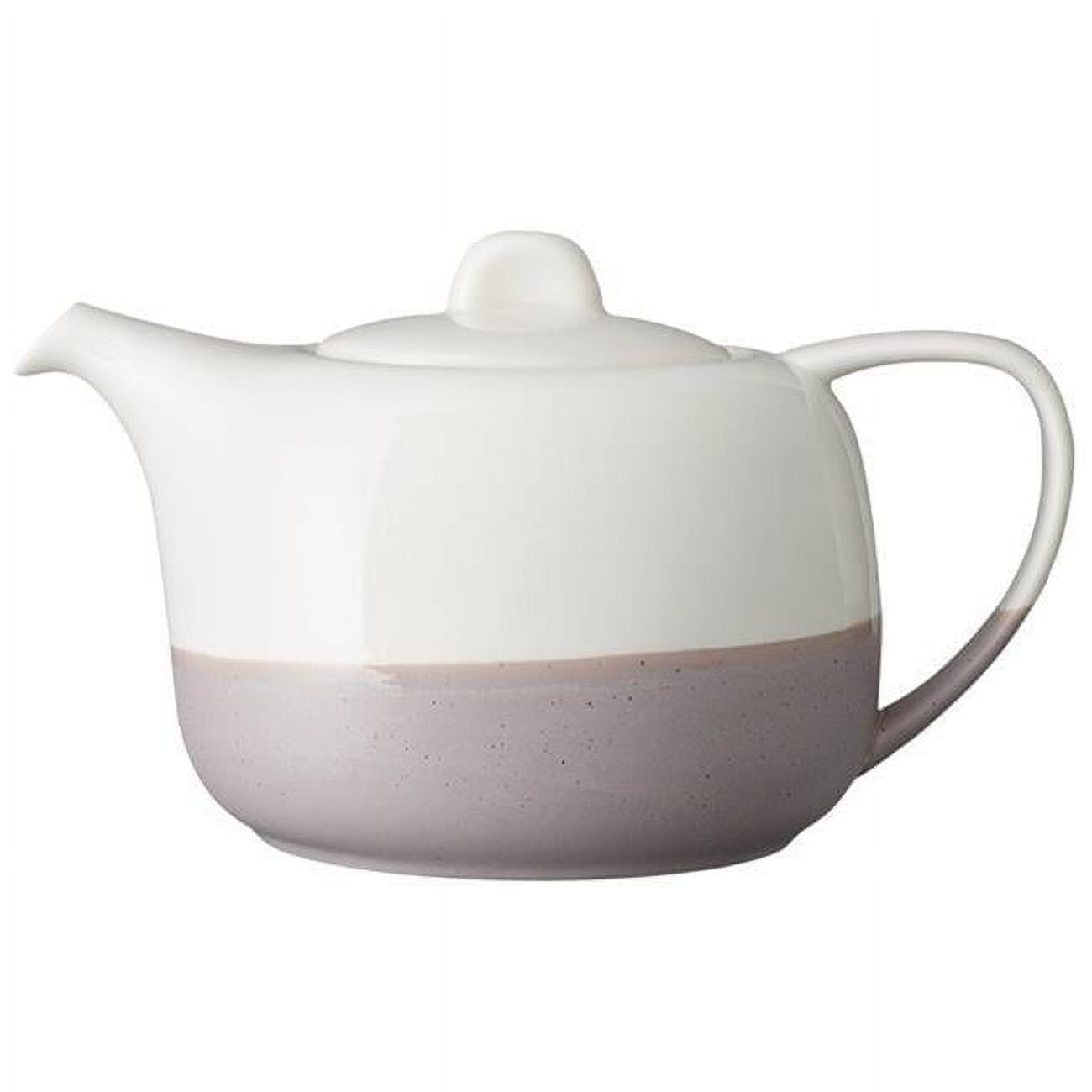 Oneida HO1108053WH 14 oz Speckle Porcelain Teapot with Lid, White ...