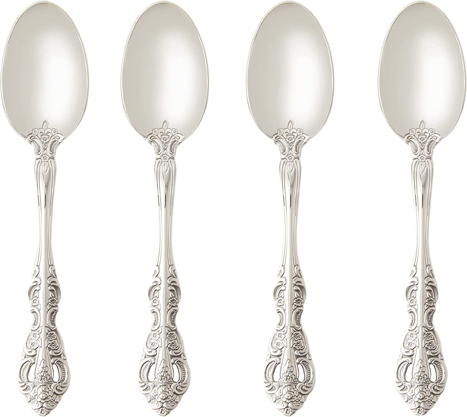 Oneida Michelangelo Fine Flatware Teaspoons, Set of 4 , 18/10 Stainless ...
