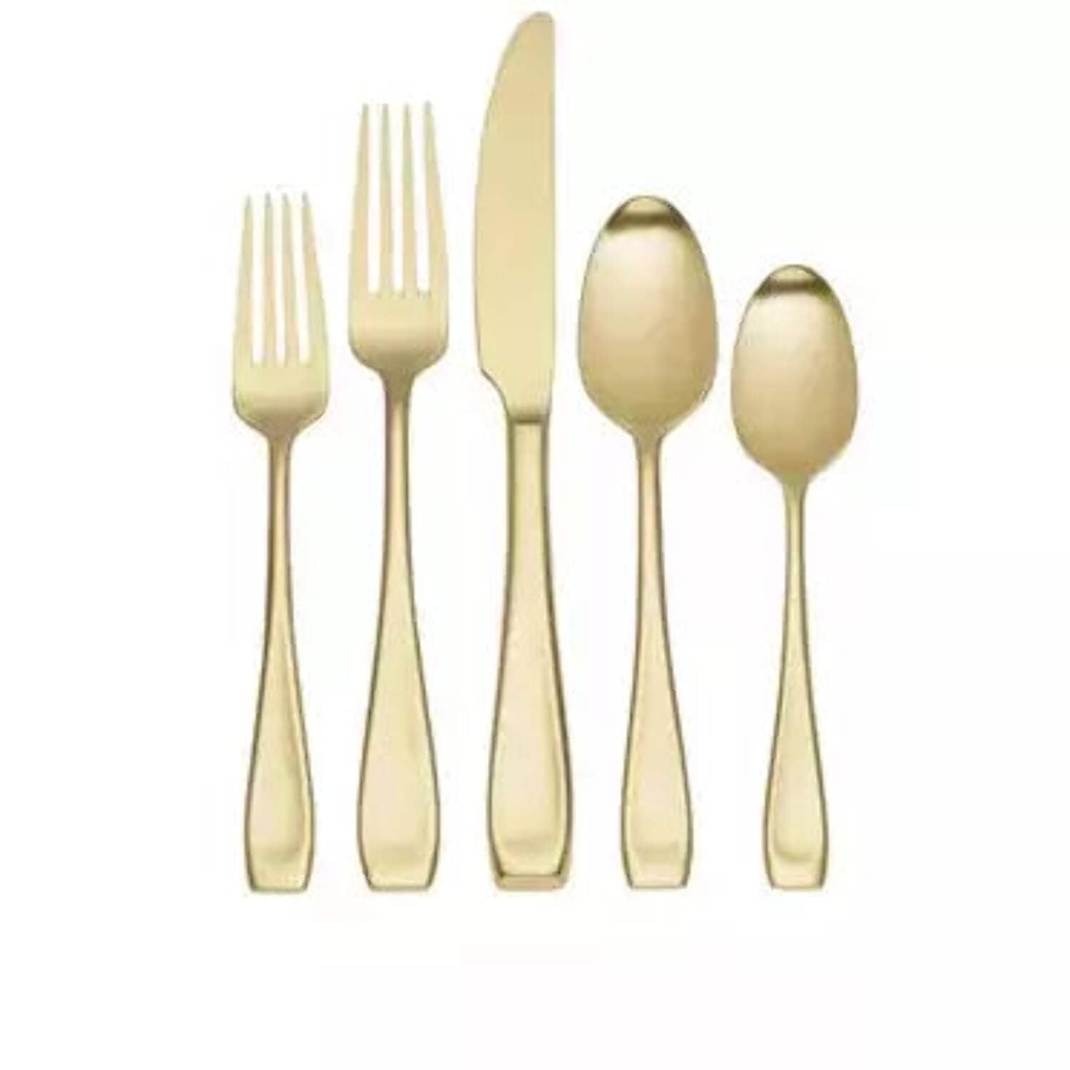 Oneida Moda 20pc Flatware Set | Champagne Satin - Walmart.com