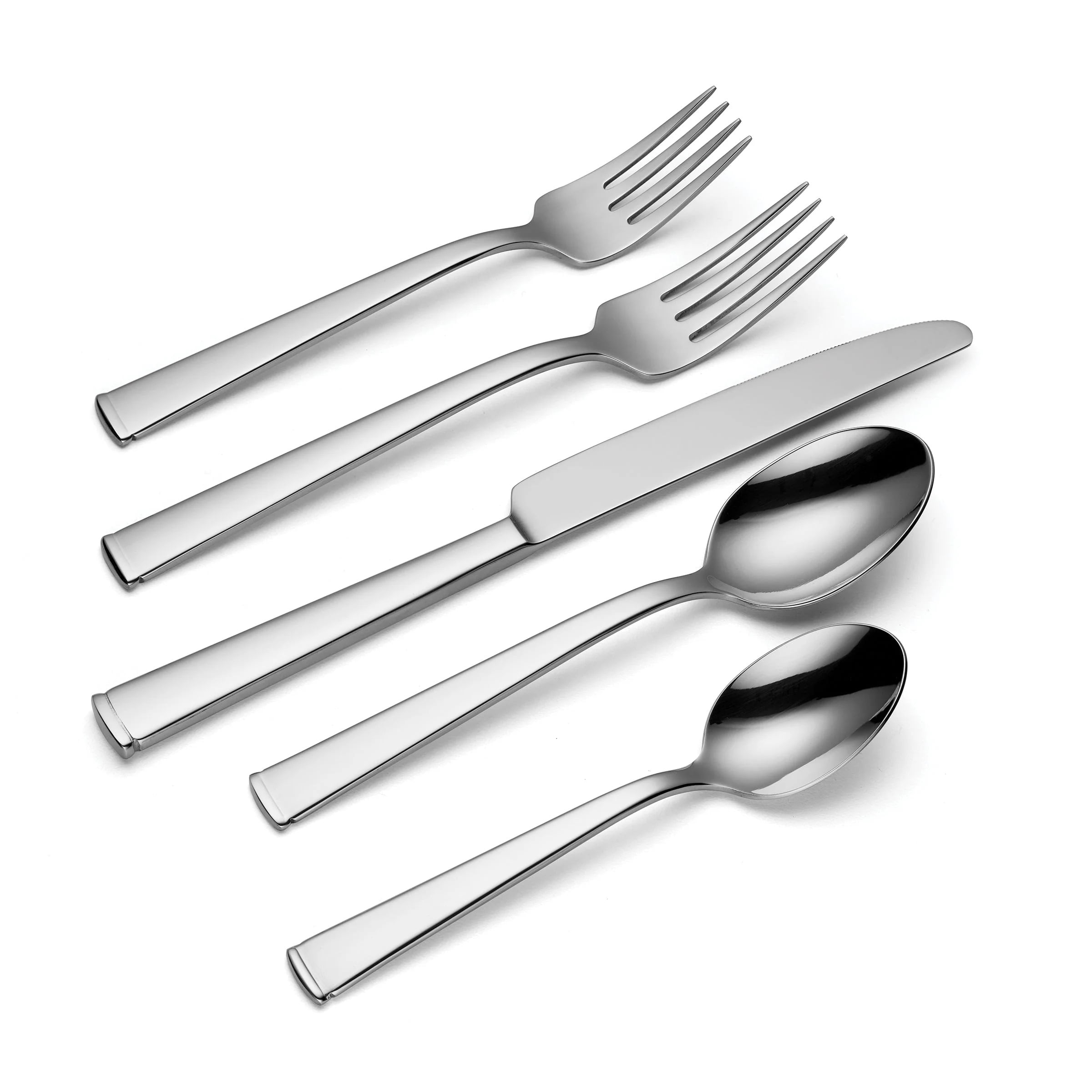 Oneida Perry Silverware Serving Set, 45 Piece Everyday Flatware ...