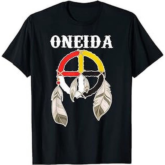Oneida Tribe Nation Native American Indian Medicine Wheel T-Shirt ...