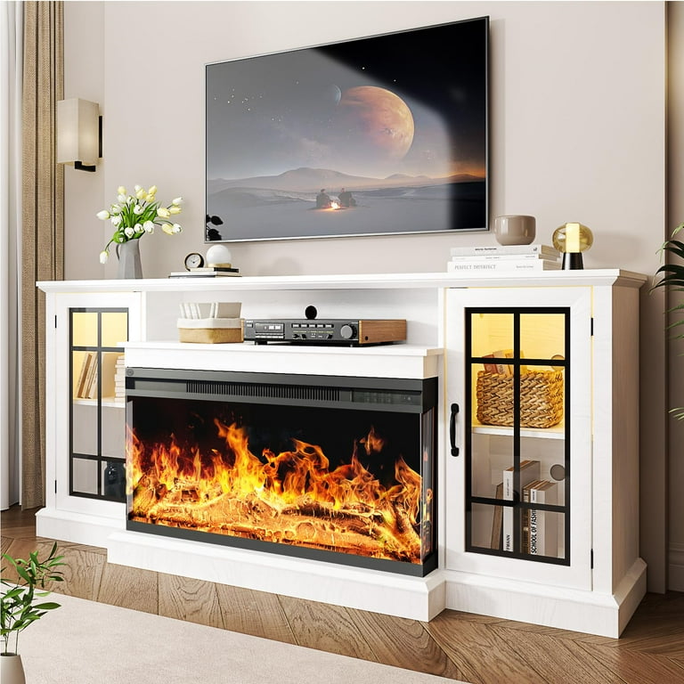 Fireplace tv stand with thermostat store