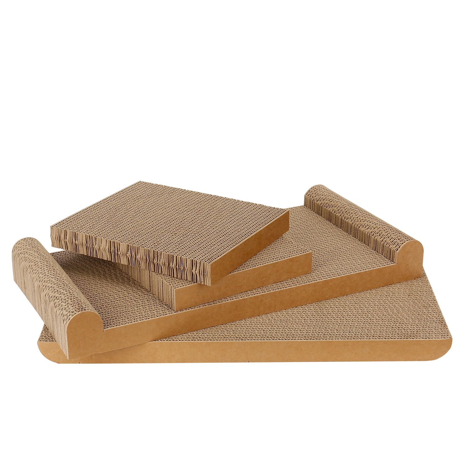 Oneisall 4 Pack Cat Scratcher Pad Cardboard Board Replacement Suitable ...