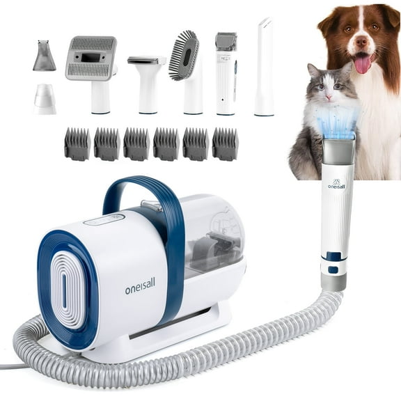 Professional Pet Grooming Vacuum Kit, 2.5L Cup, 3 Suction Modes, and 5 ...