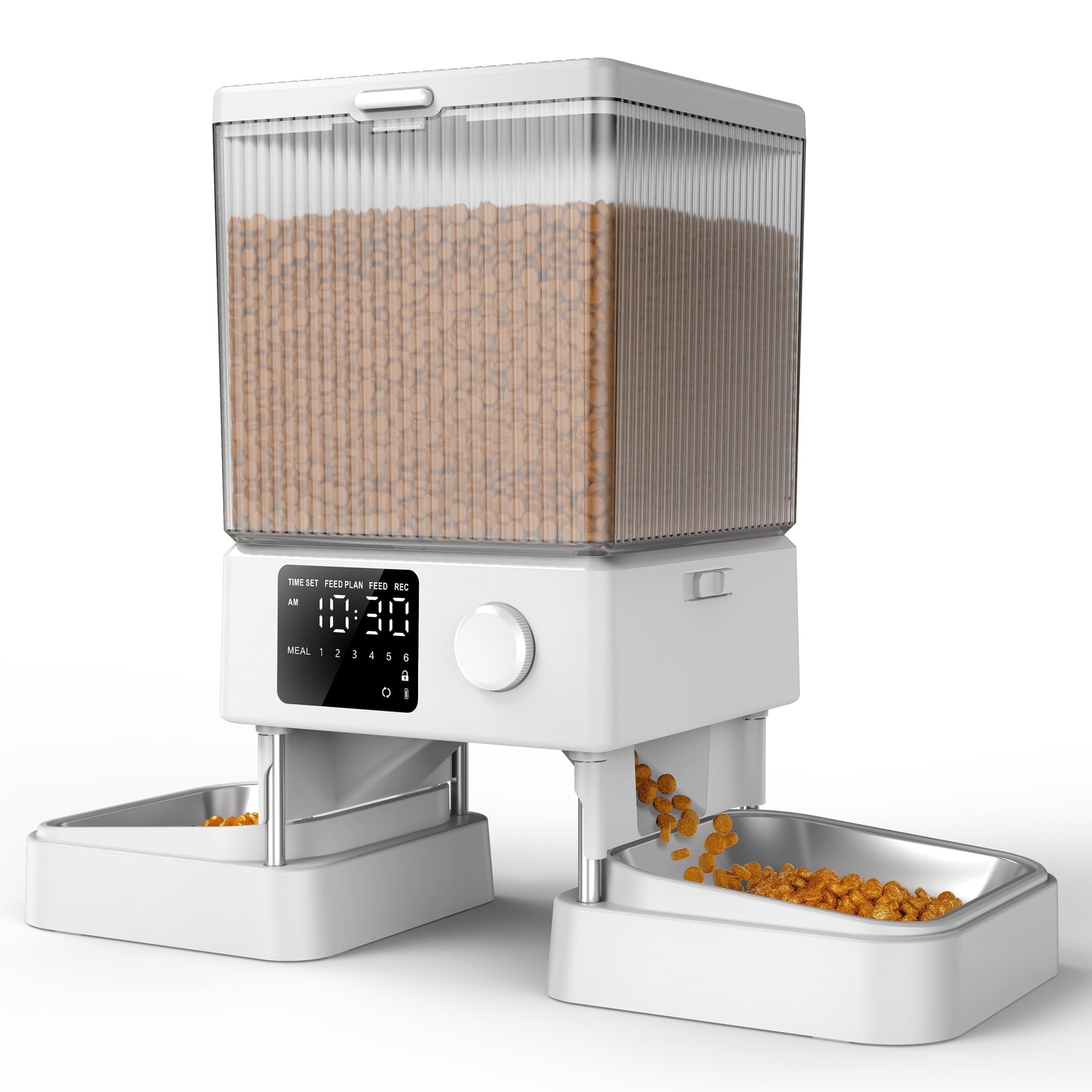 Oneisall Automatic Cat Feeder for 2 Cats, 5L Food Dispenser, Timed ...