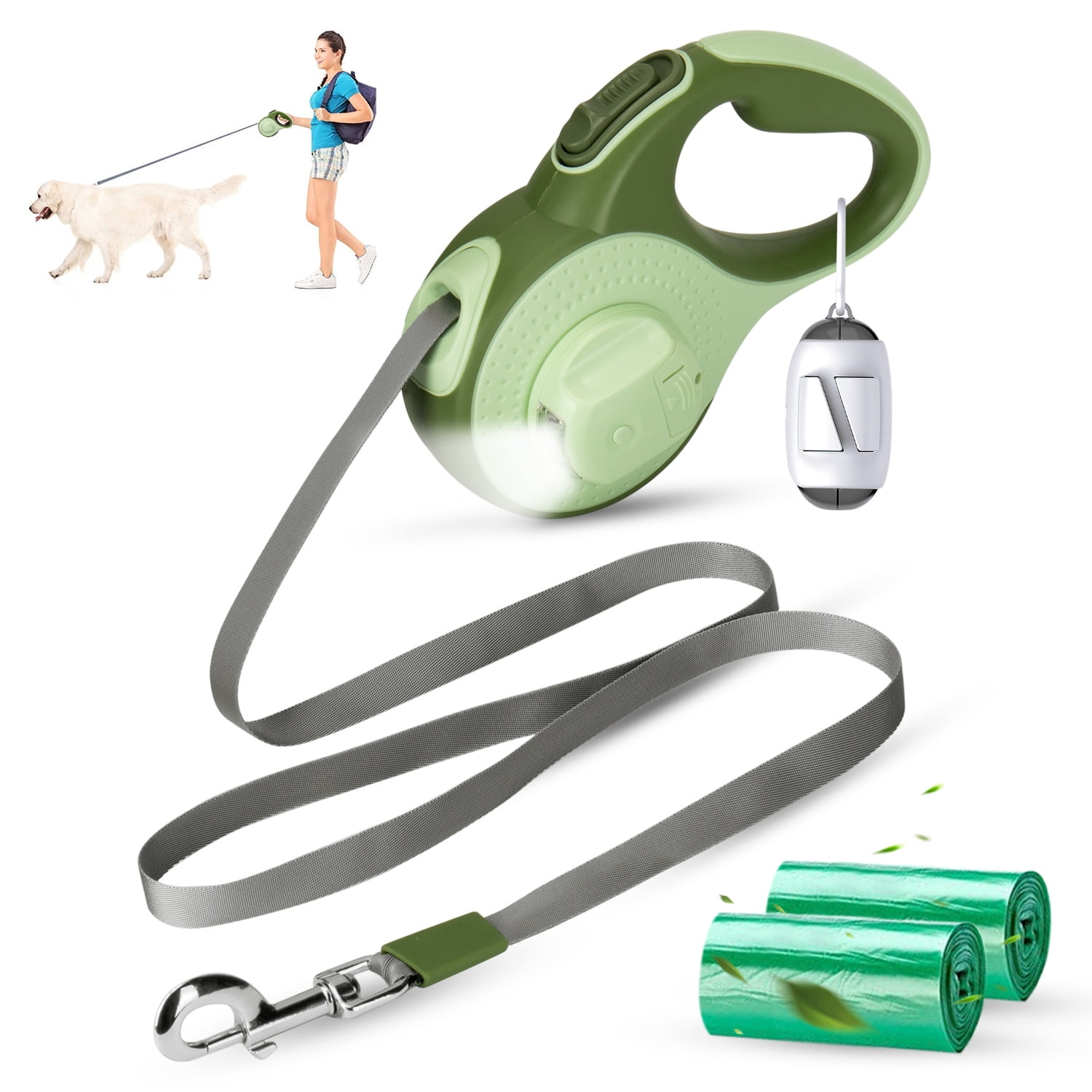 Oneisall Retractable Dog Leash for Small Medium Dogs up to 88 lbs, 26FT ...