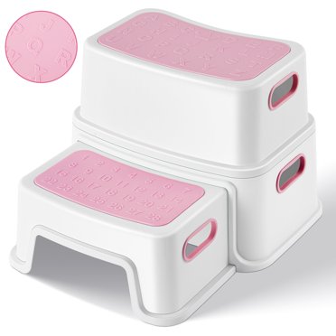 Costway Children's Safety Step Stool/ Learning Helper, Armrest, Potty ...