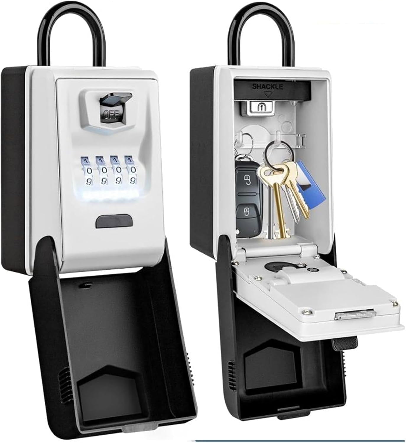 Onekawa Key Lock Box Resettable Code - Wall-Mounted Hanging Safe,5-8 ...