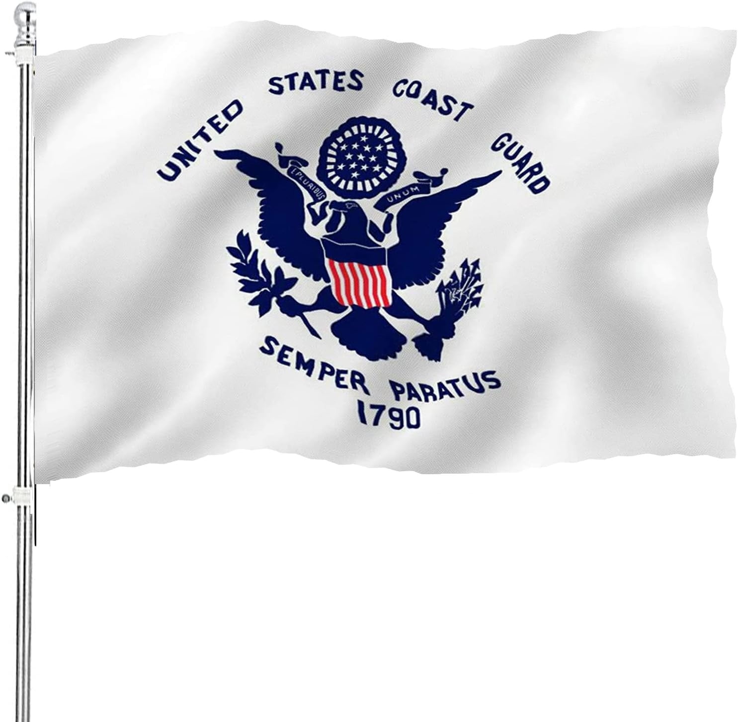 Oneluffy US Coast Guard Flag 2x3 Outdoor Double Sided- United States ...