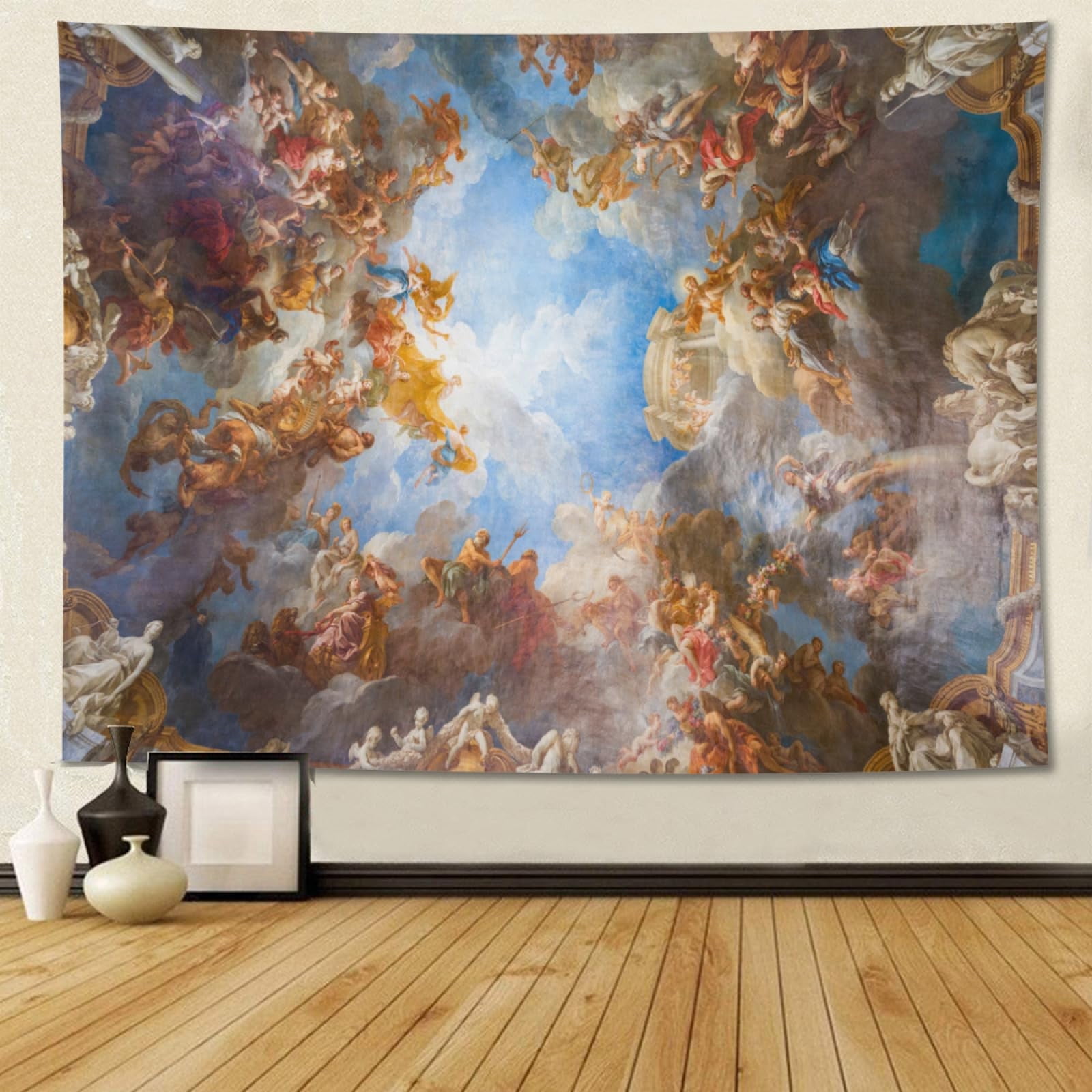 Oneluffy Vintage Renaissance Tapestry Paris-Palace Tapestry Ceiling ...
