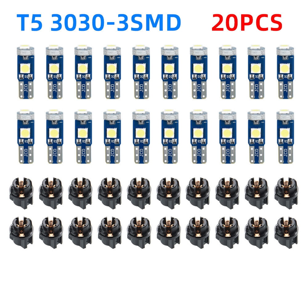 Onemayship Car Interior Dash LED Light Bulbs Socket Support Set of 20 ...