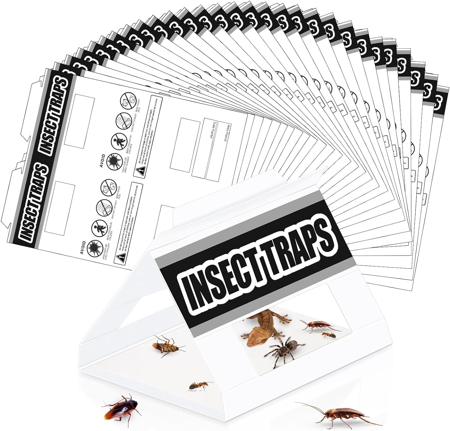 Onemayship 36 Pcs Insect Sticky Traps Non Toxic & Harmless Effective ...