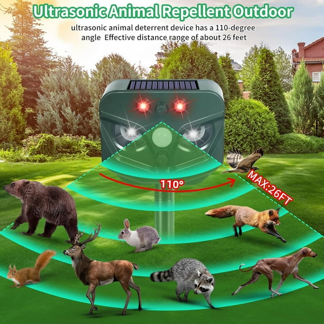 Onemayship Garden Animal Repeller - Solar Powered Device with ...