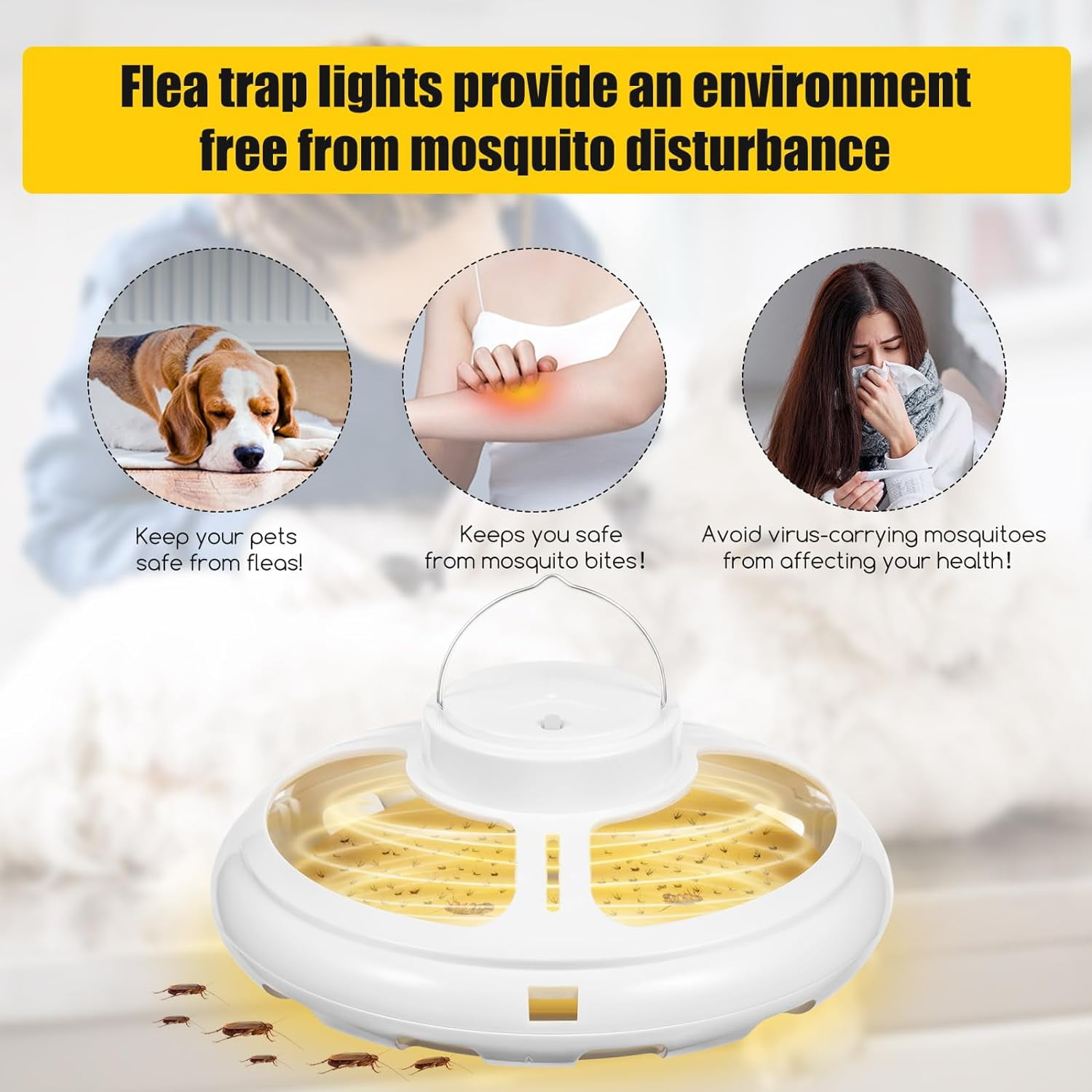 Onemayship Indoor Flea Trap - Harmless and Efficient Pest Control - 2 ...