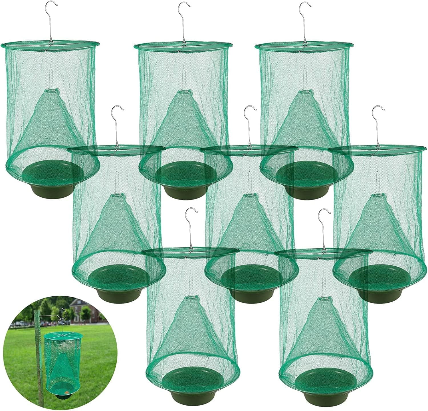 Onemayship Stable Pest Control Fly Trap Green Outdoor Hanging ...