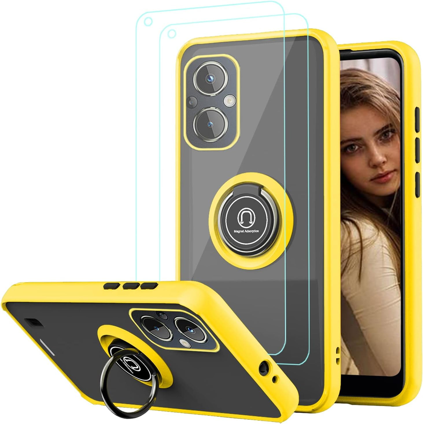 for Oneplus Nord N20 5G Case with Tempered Glass Screen Protector [2 Pack] Military Grade Heavy ...