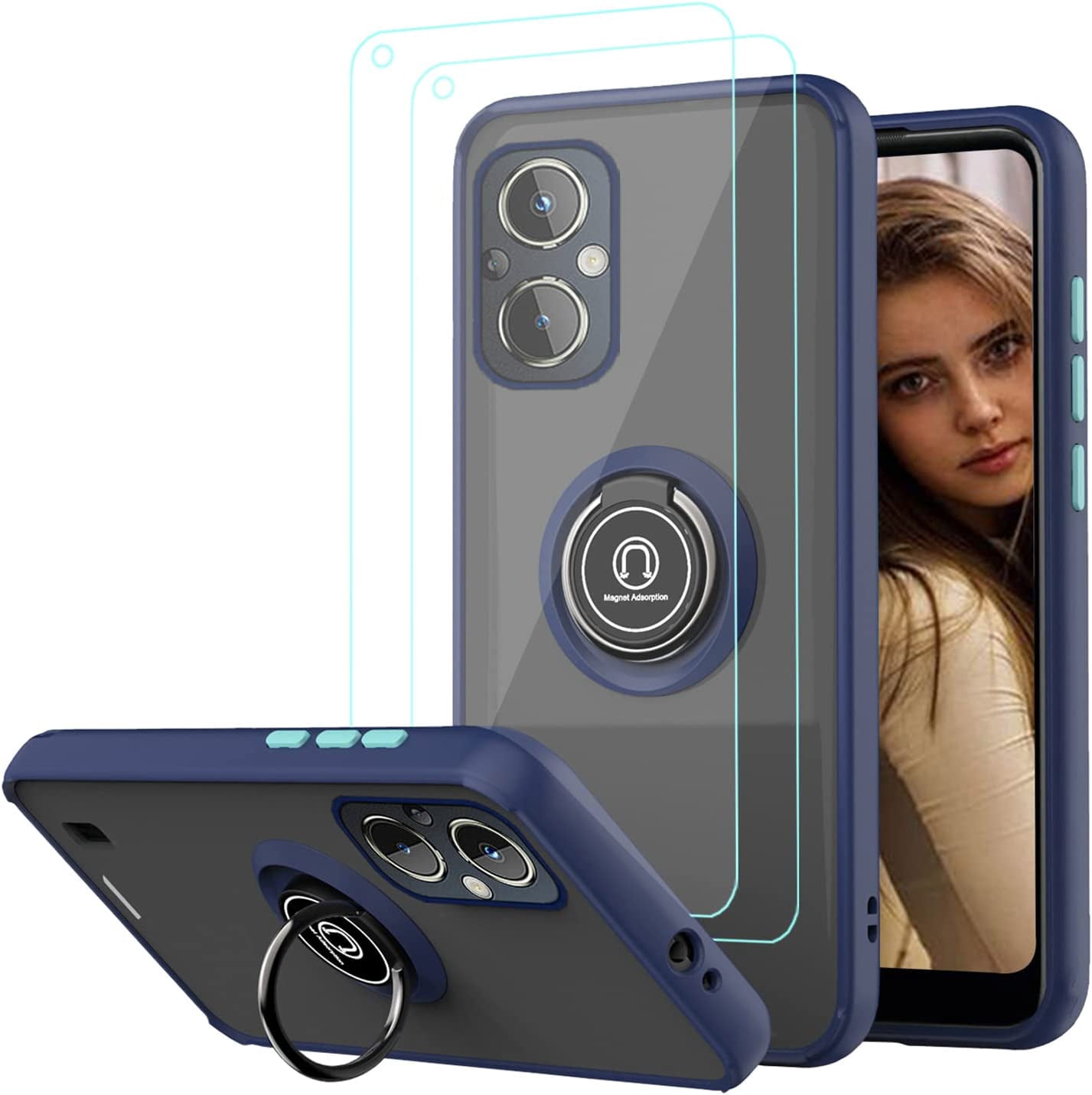 for Oneplus Nord N20 5G Case with Tempered Glass Screen Protector [2 ...