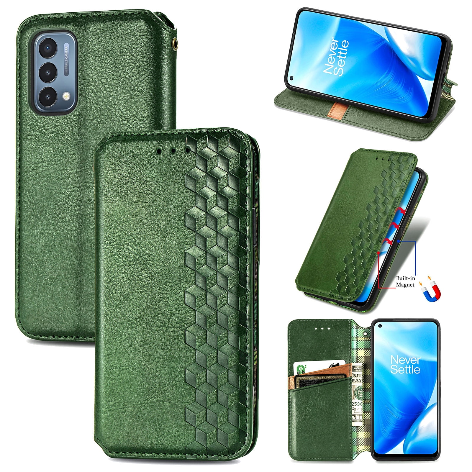 Oneplus Nord N200 5G Case, PU Leather TPU Wallet Cover with Card Holder ...