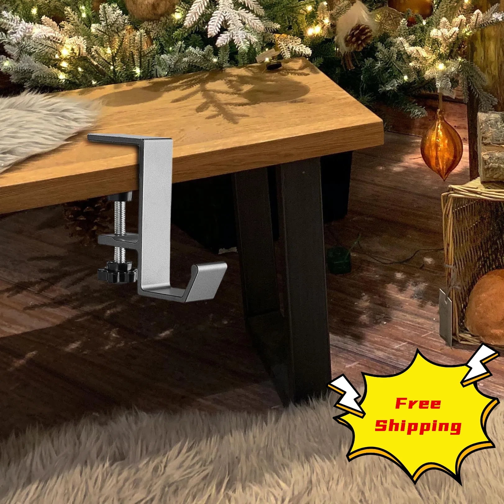 Oneshrt 1Pcs Christmas Stocking Holders Metal Hooks, No Drill Garland ...