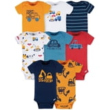 Onesies Brand 8-Pack Multipack Baby Boy Short Sleeve Bodysuits, Newborn ...