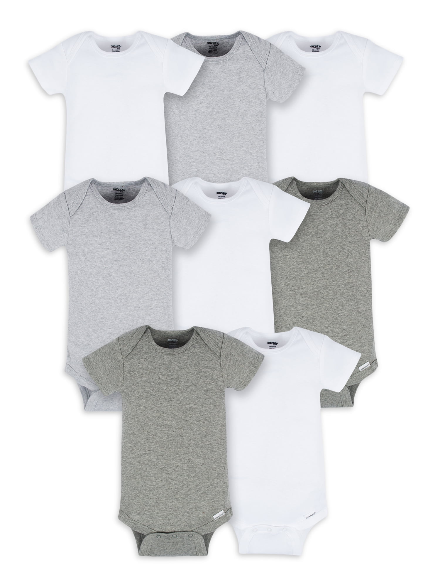 Onesies Brand Baby Neutral Bodysuits, 8-Pack, Sizes Newborn - 12 Months ...