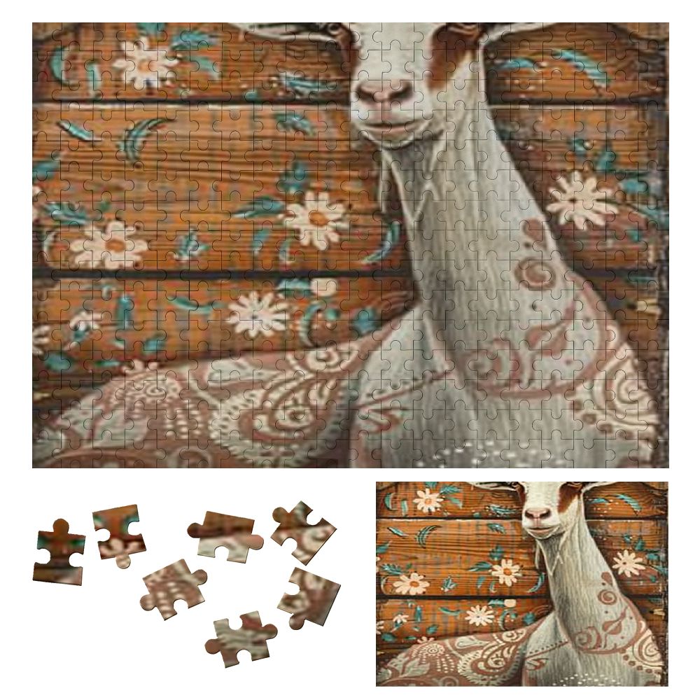 Onetech Farm Animal Wooden Jigsaw Puzzle - Cow Sheep Pig Rooster ...