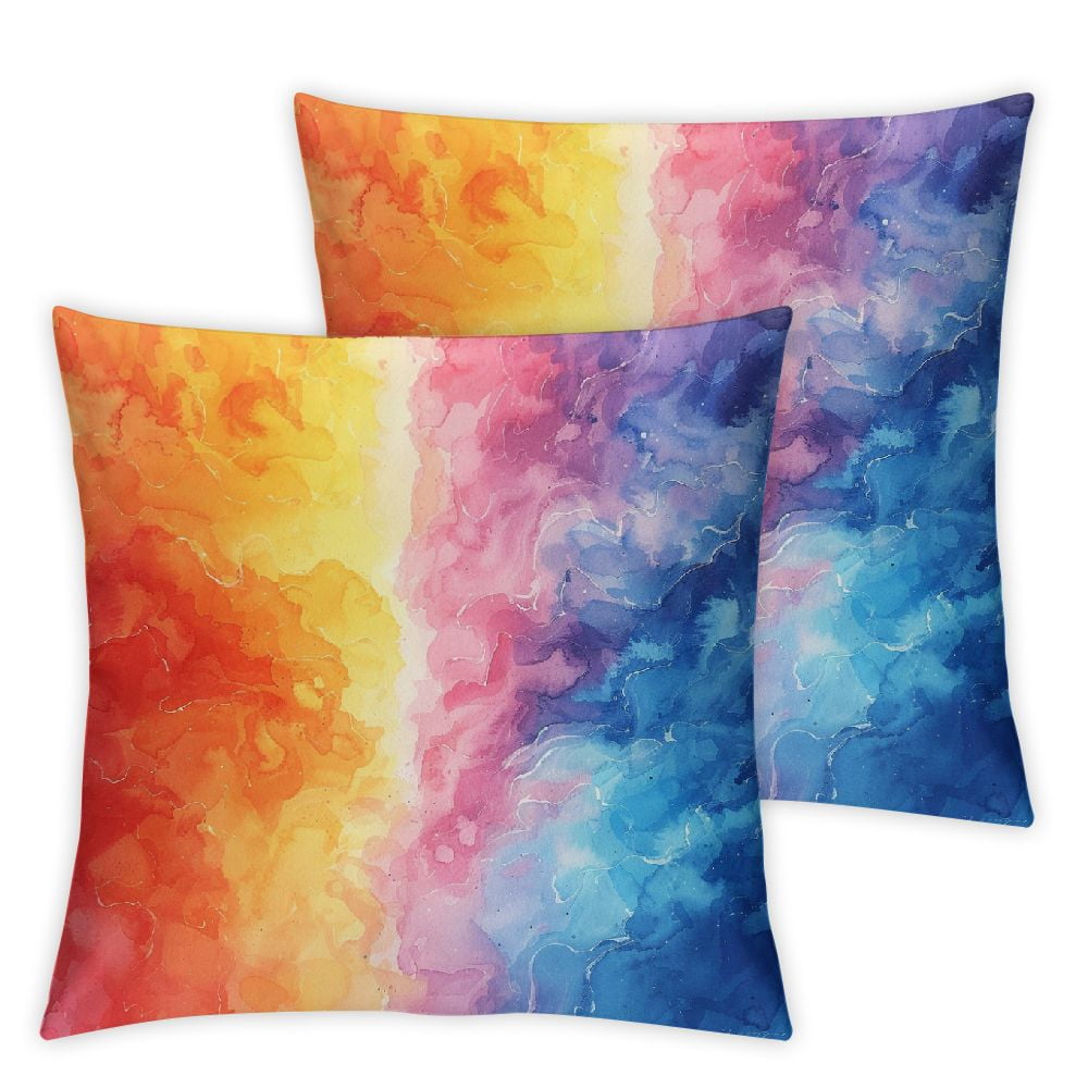 Onetech Half Pride and Half Cross Color Backgrounds Short Plush Pillow ...