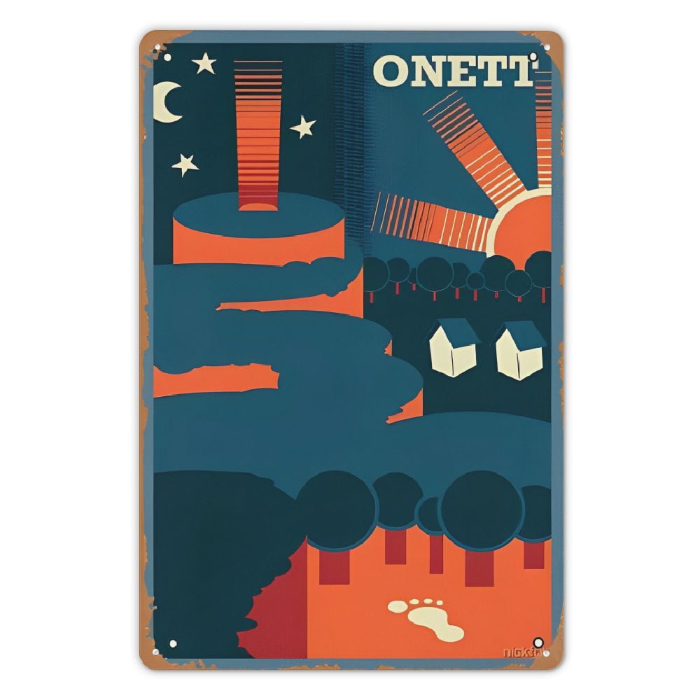 Onett Poster, Earthbound Poster Vintage Retro Metal Sign 8x12 Inch Man ...
