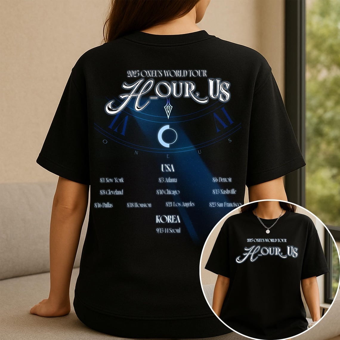 Oneus World Tour Hour Us 2025 T-Shirt, Album Shirt, ONEUS Members Xion ...
