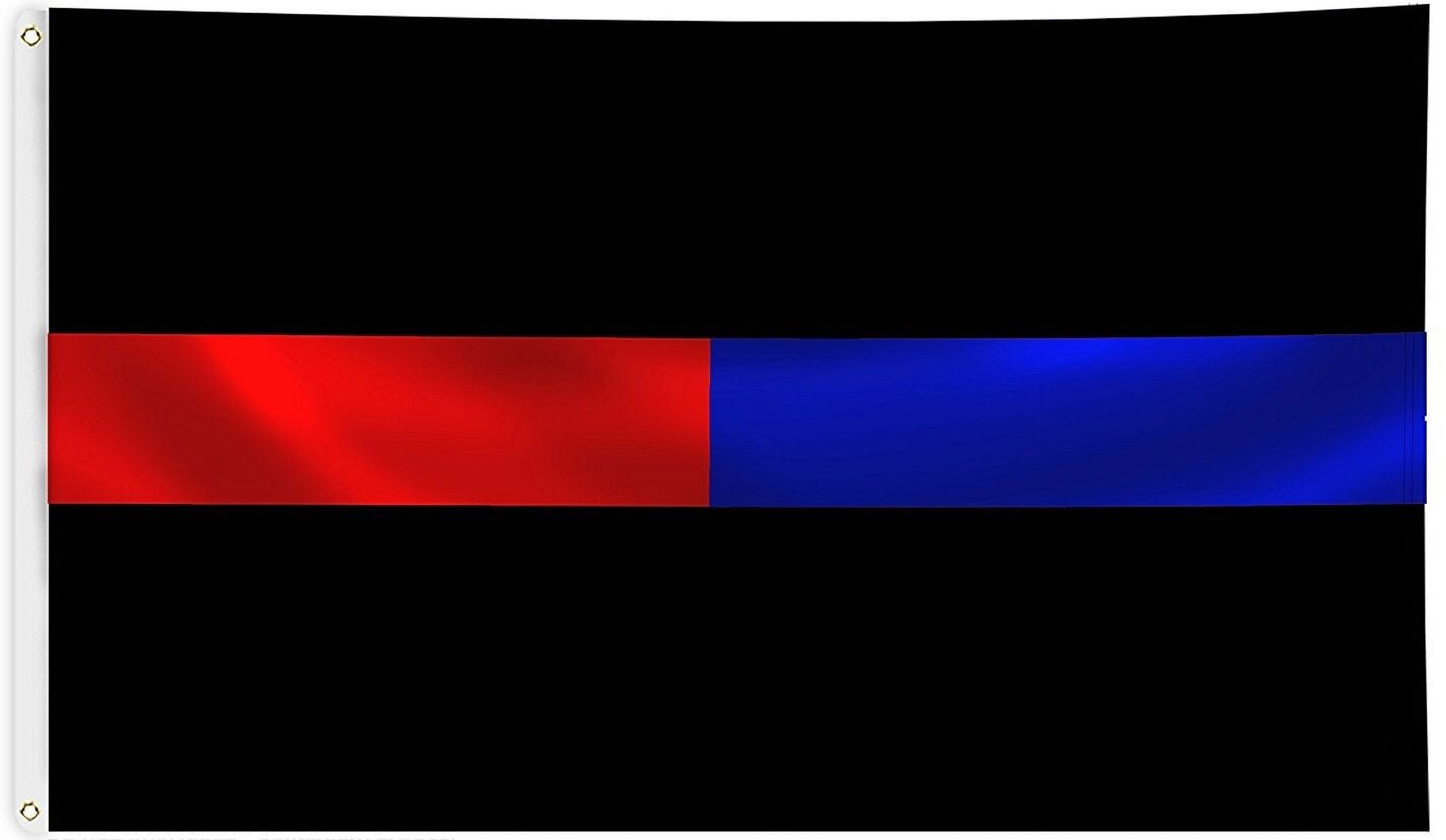 3x5 Police Fire THIN Red Blue Line Flag Banner 3'x5' Fade Resistant ...