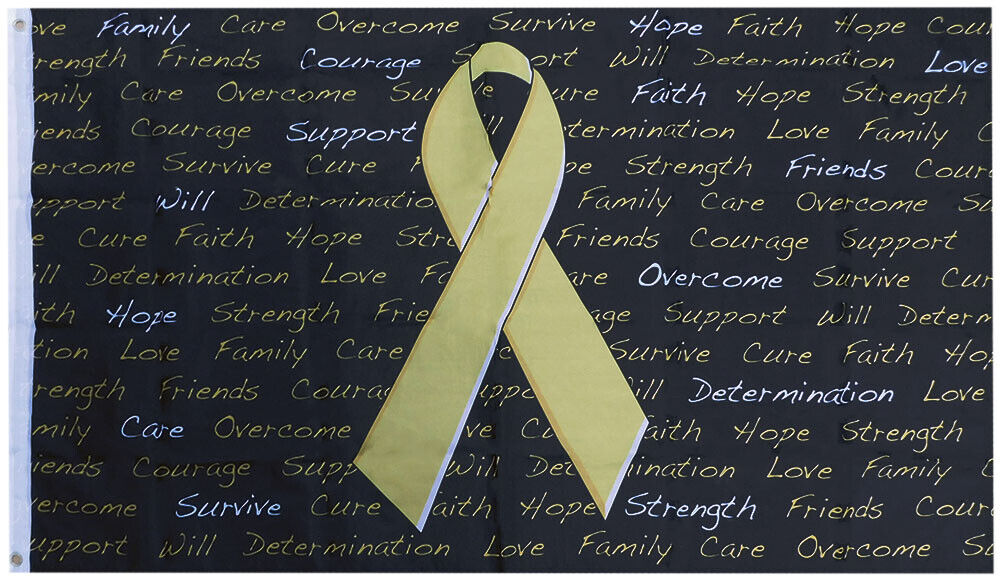 Yellow Ribbon Flag 3x5ft Yellow Ribbon Cause Flag Awareness Flag 100D ...
