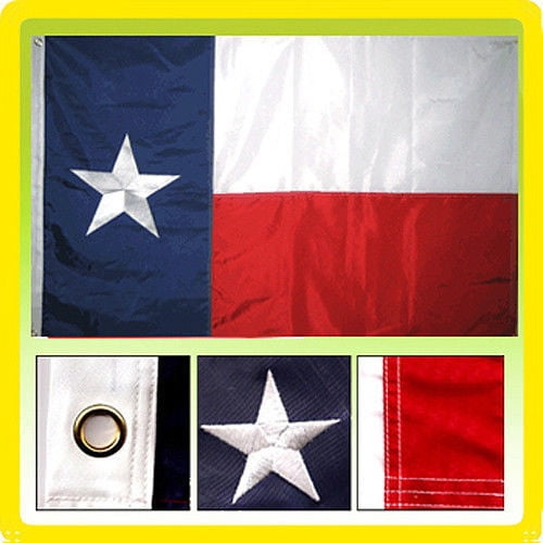 6x10 Ft Texas State Flag Embroidered Nylon W/ Grommets FLAG BANNER ...