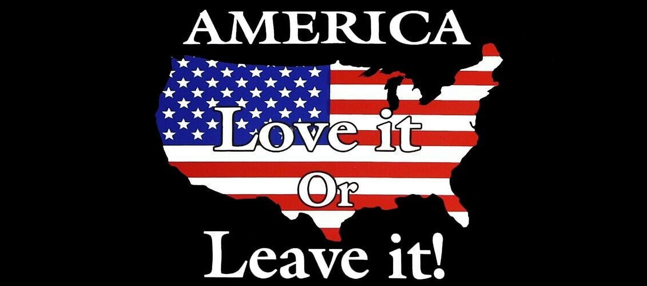 6 Pack America Love It Or Leave It! USA Map Black Vinyl Decal Bumper ...