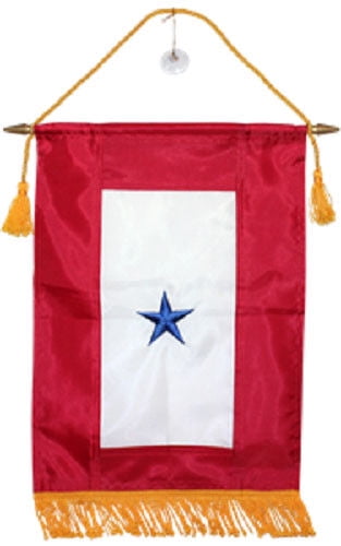 12x18 Embroidered One Star Blue Military Service 300D Nylon Flag 12"x18 ...
