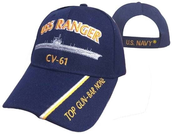 USS RANGER CV-61 US NAVY SHIP HAT OFFICIALLY LICENSED BASEBALL CAP ...