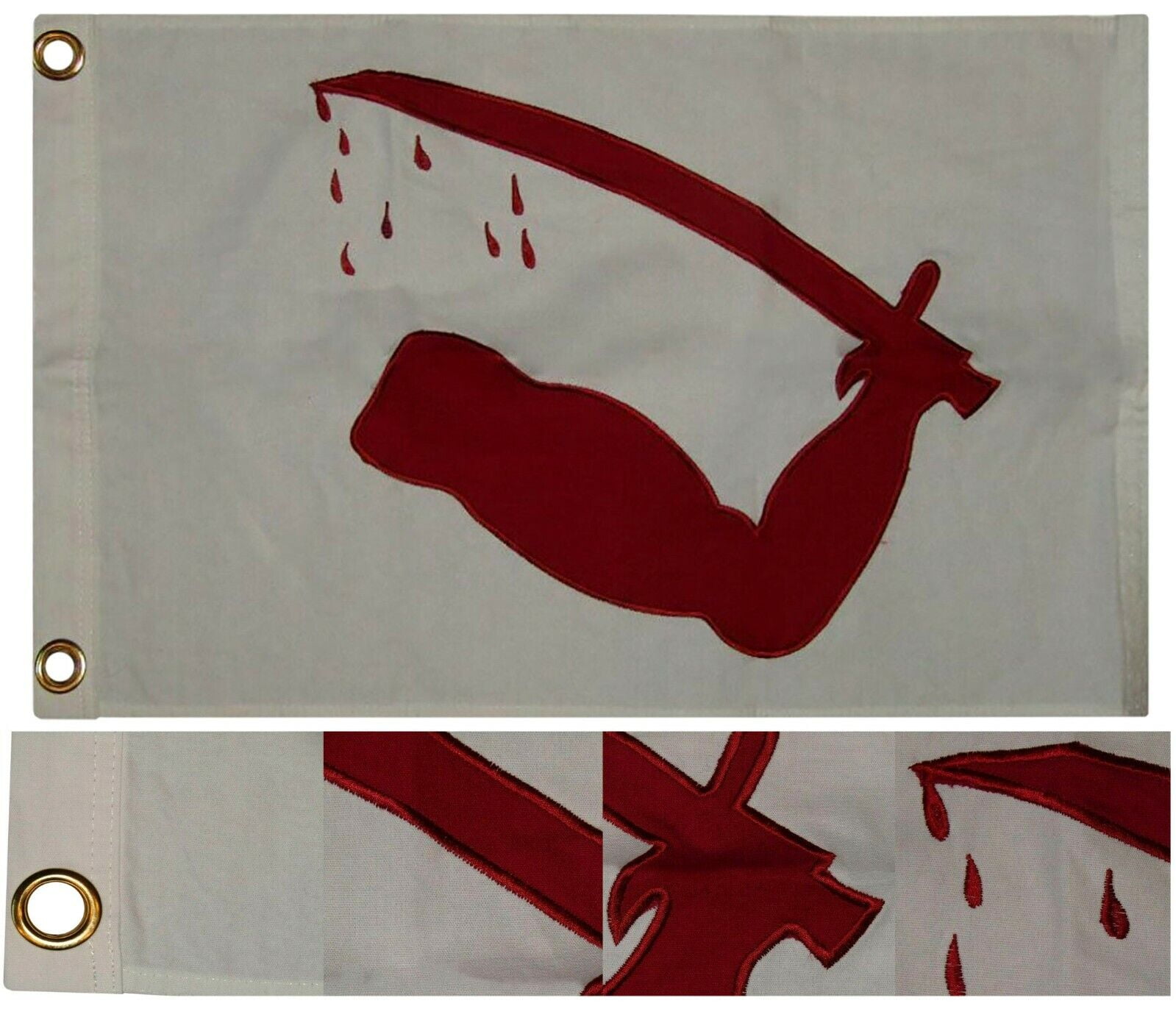 16x24 Embroidered 100% Cotton Texas Dimmit's Goliad Flag 16"x24" Frame ...
