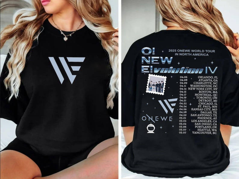 Onewe World Tour 2025 T-shirt, Onewe O! NEW Evolution IV Tour Shirt ...
