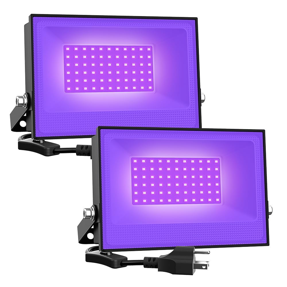 Onforu 2 Pack 30W LED Black BSL1 Lights, Blacklight with Plug, IP66 ...