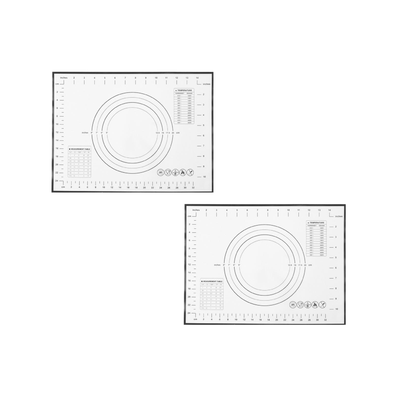 Ongmies 2PC Silicone Baking Mat, Non Stick Rolling Dough with ...
