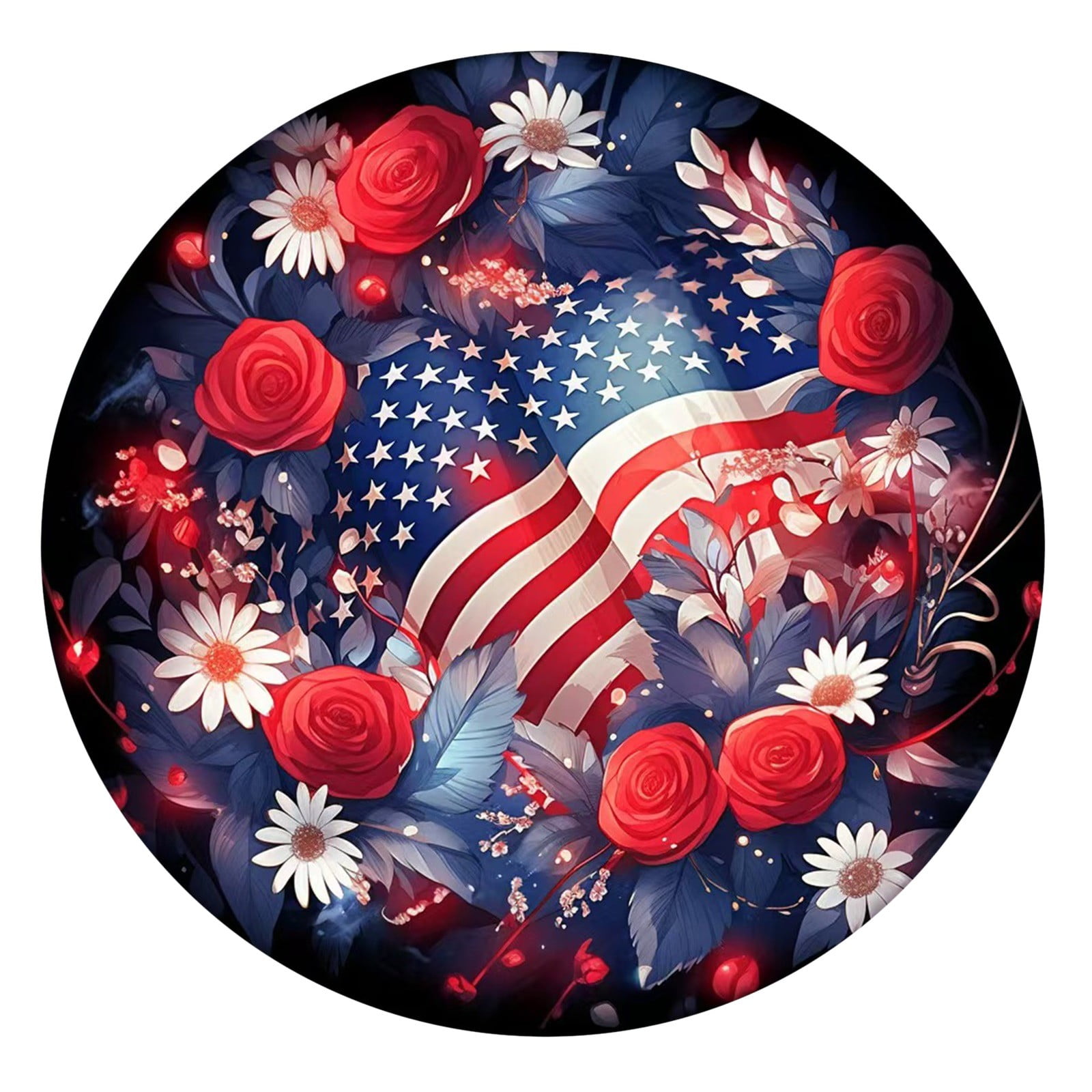 Ongmies American Patriotic Symbol for Front Door Decor American Striped ...