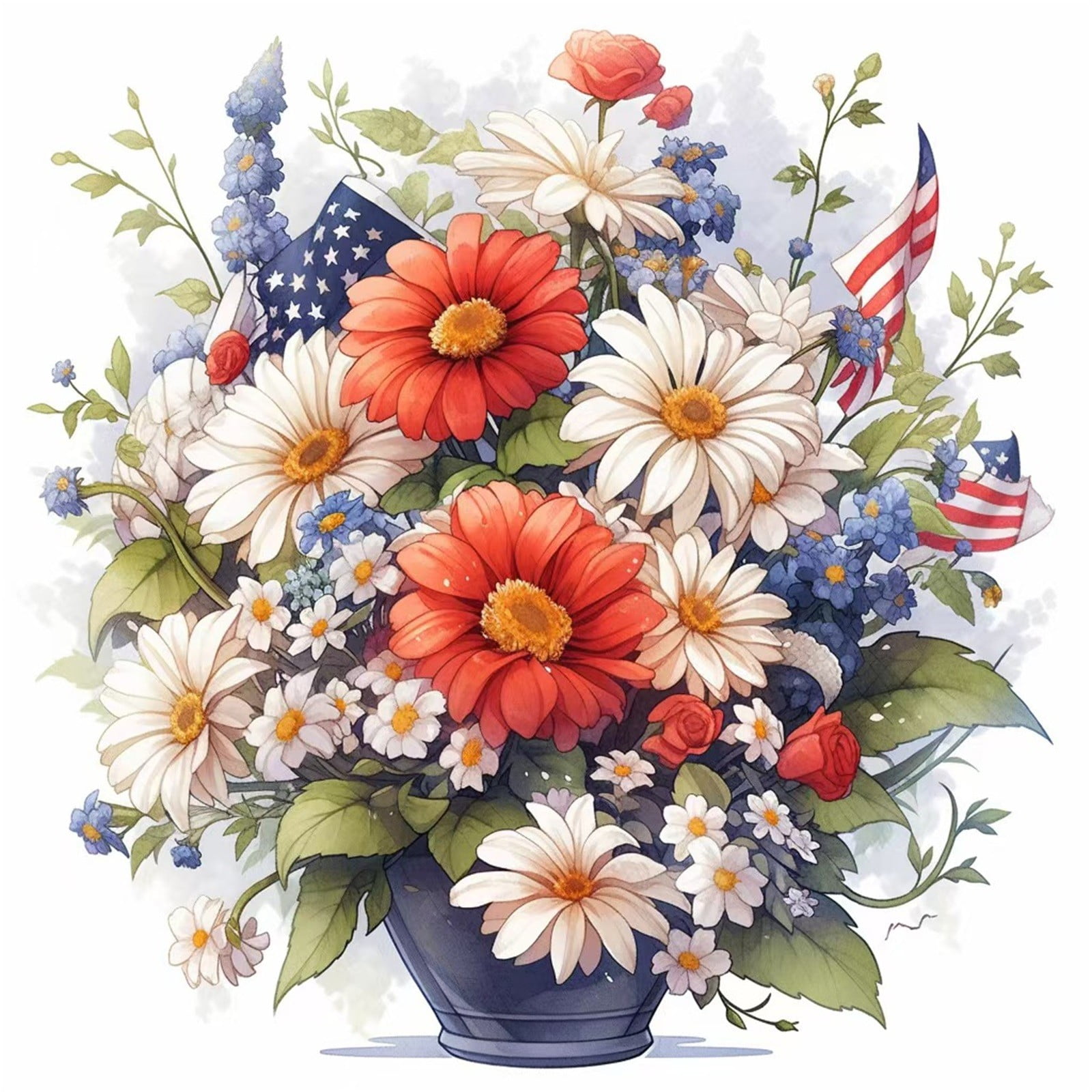 Ongmies American Patriotic Symbol for Front Door Decor American Striped ...