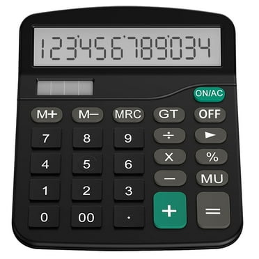 Niulife Office Desk Calculator with Solar Power, 12 Digits Large LED ...