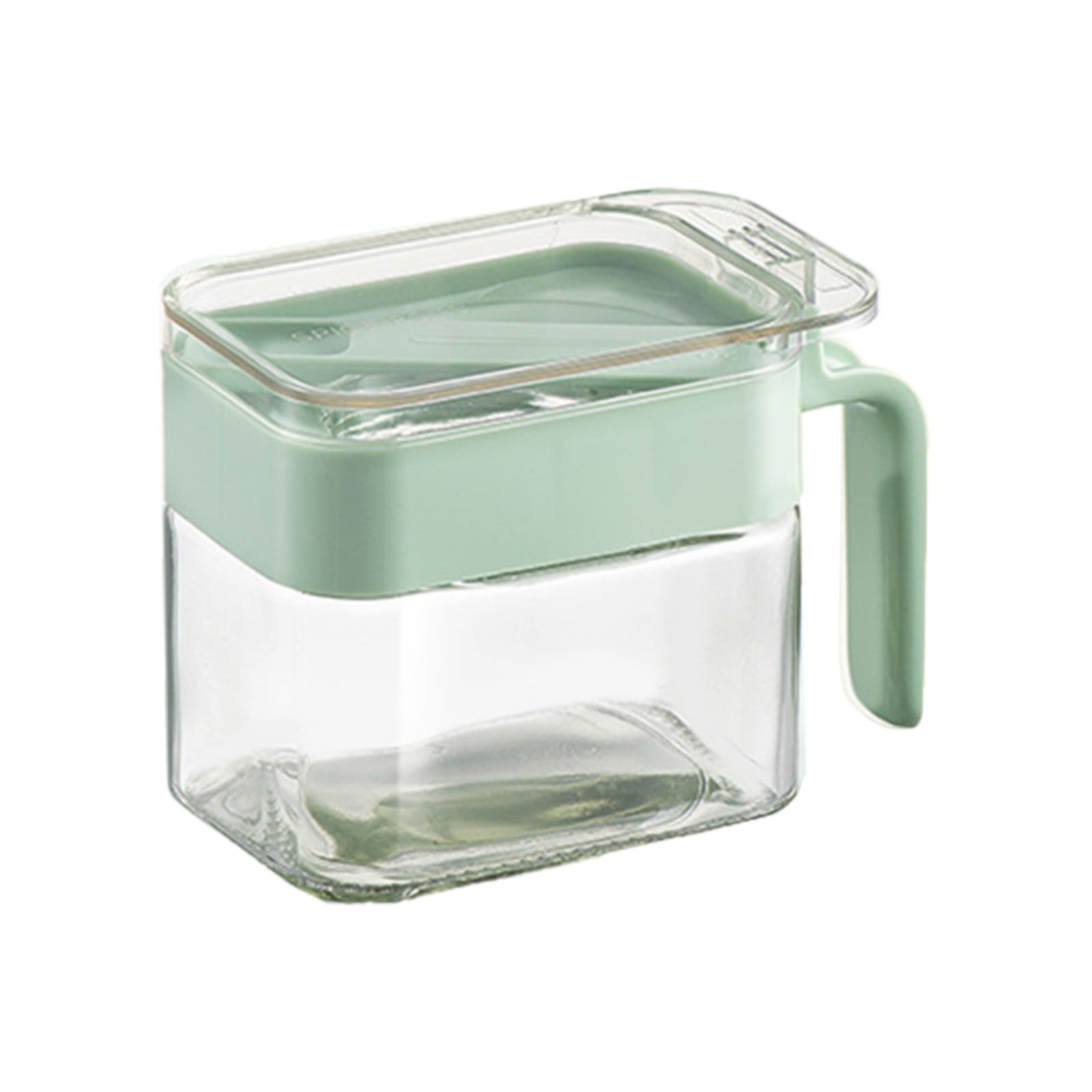 Ongmies Glass Condiment Dispenser with Spoon Lid | Transparent Handle ...