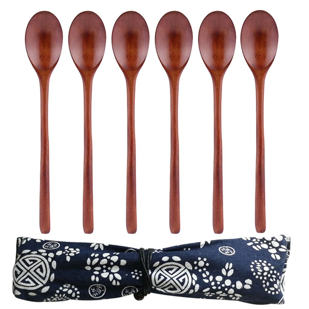 Ongmies Wooden Spoons for Cooking Clearance Wooden Spoons 6 Pieces Wood ...