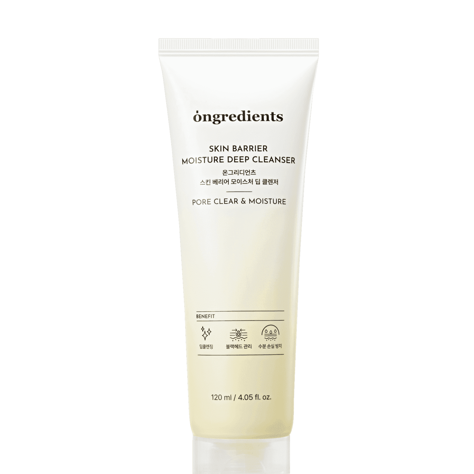 ongredients, Skin Barrier Moisture Deep Cleanser, 120ml, Pore Control ...