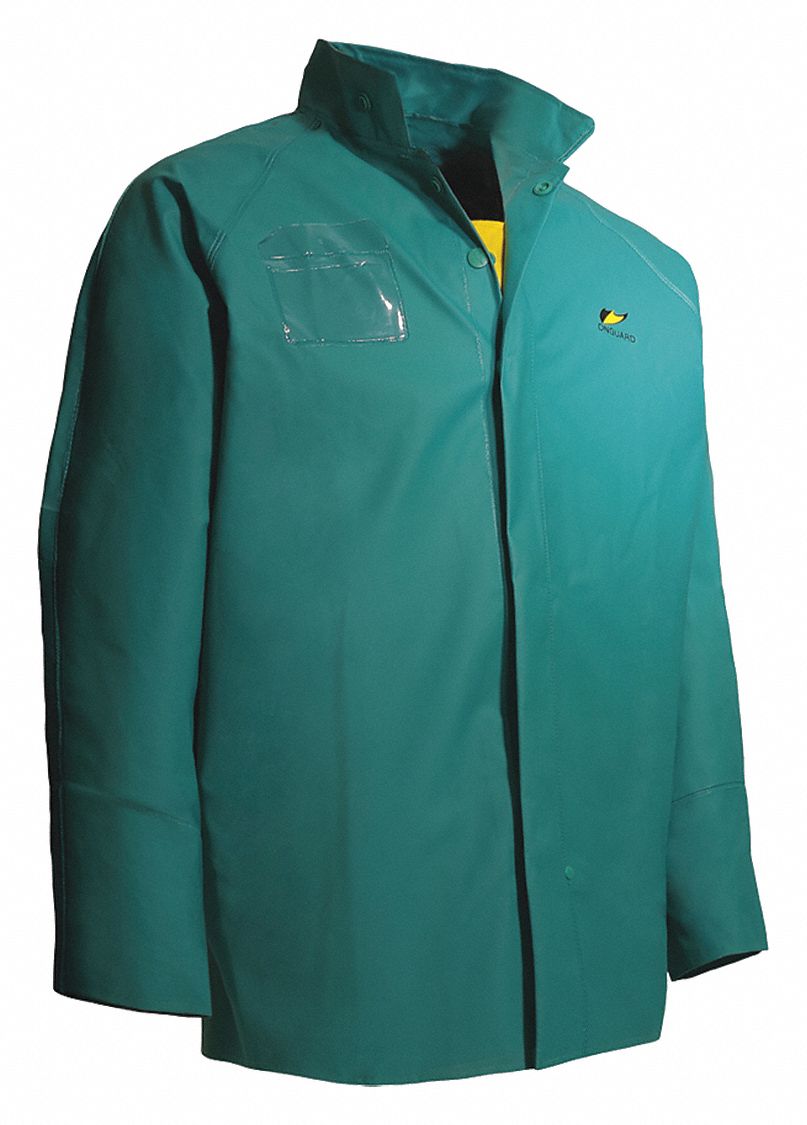 Onguard Chemtex Rain Jacket,Hood Snaps,Green,4XL 7103200 - Walmart.com